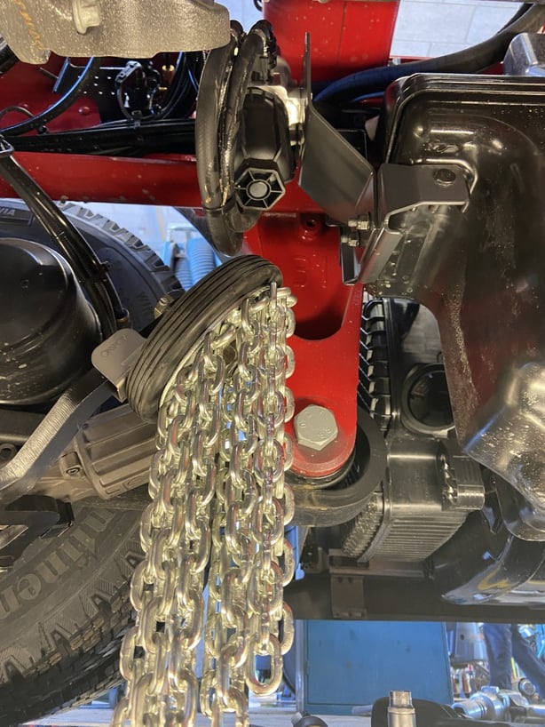 New Onspot bracket for Scania trucks with AdBlue tank under the frame